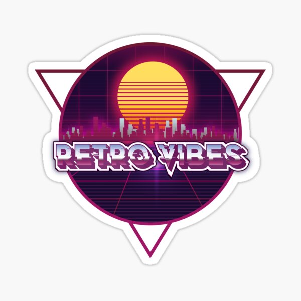 "Retro Vibes - RETROWAVE" Sticker for Sale by BMG-SPACE | Redbubble