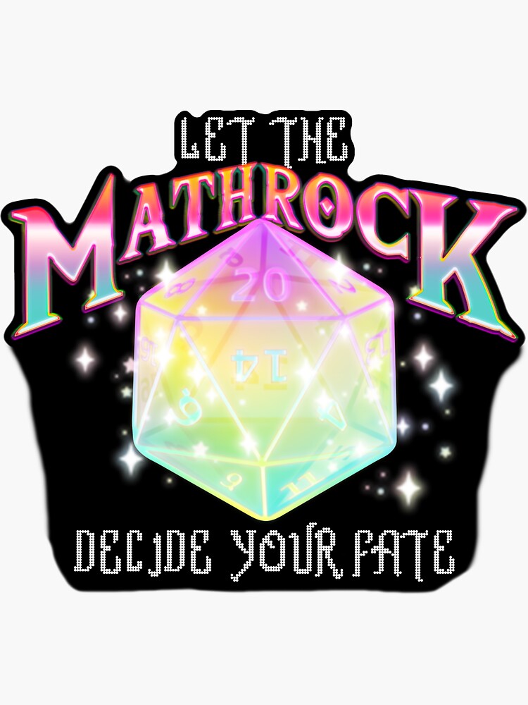 "math rock black border" Sticker by alchememeist | Redbubble