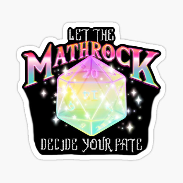 "math rock black border" Sticker by alchememeist | Redbubble