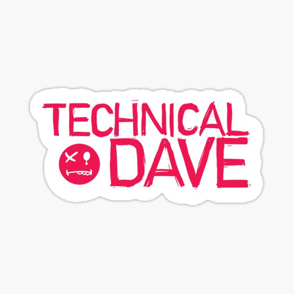 "Technical Dave Logo" Sticker for Sale by davidrazi | Redbubble