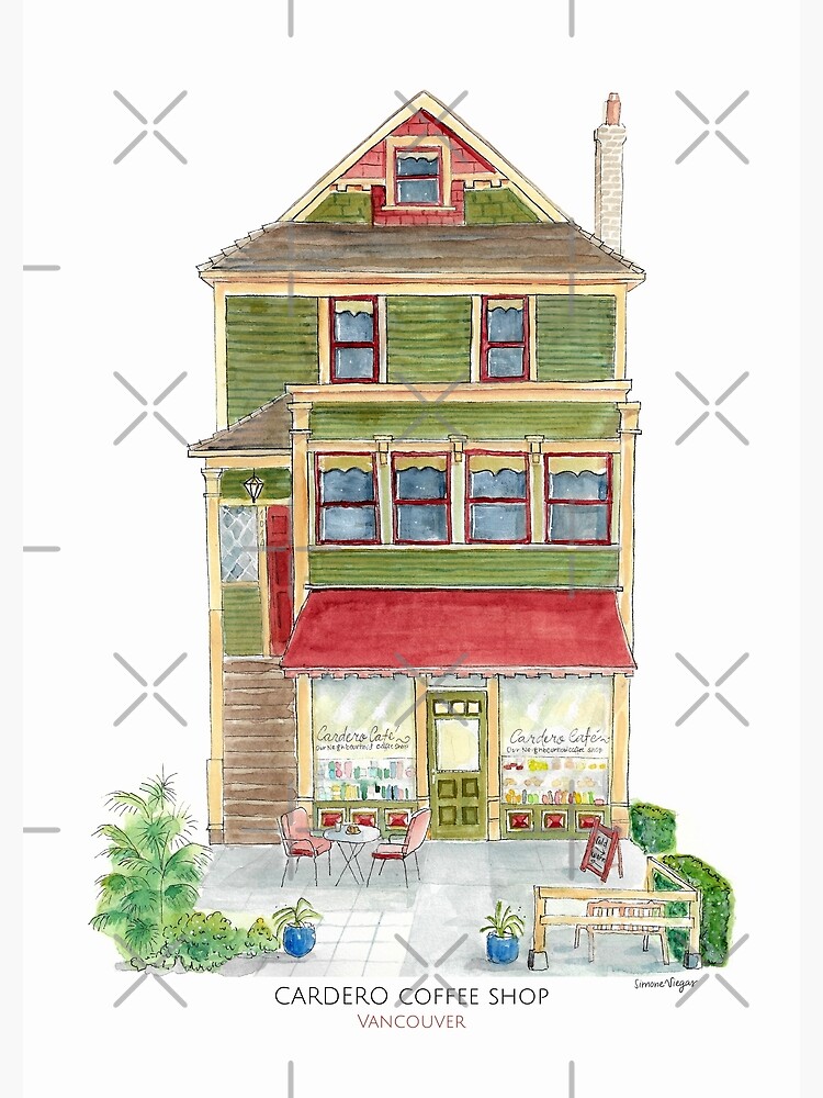 "Cardero coffee shop in Vancouver" Art Print for Sale by simoneviegas ...
