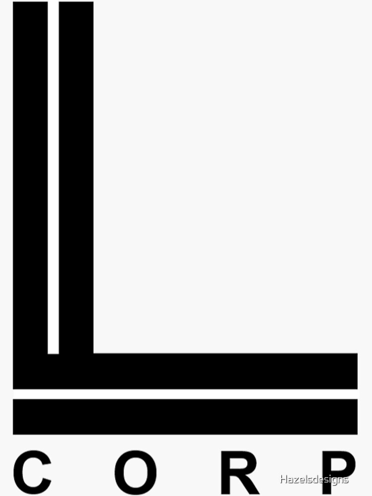 "L Corp Logo" Sticker for Sale by Hazelsdesigns | Redbubble