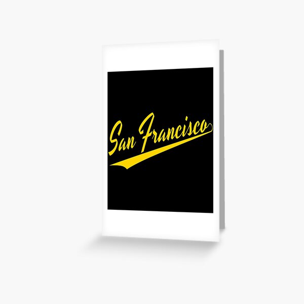 "San Francisco Script Text Cursive Handwriting" Greeting Card for Sale ...