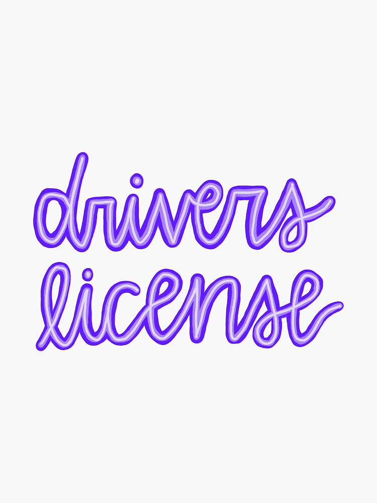 "drivers license neon decal" Sticker for Sale by abtgraphics | Redbubble