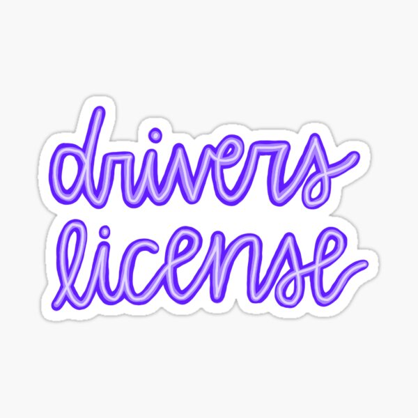 "drivers license neon decal" Sticker for Sale by abtgraphics | Redbubble