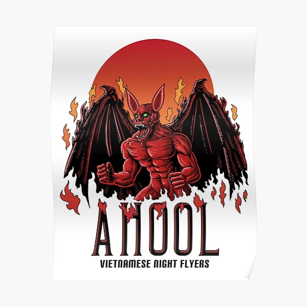 "Ahool Vietnamese Night Flyers Cryptid" Poster for Sale by scooterbaby ...