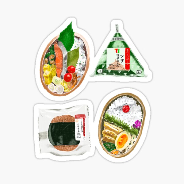"convenience store lunch" Sticker for Sale by Marydesu4 | Redbubble