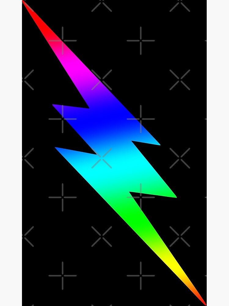 "Rainbow Lightning Bolt " Poster for Sale by SpaceAlienTees | Redbubble