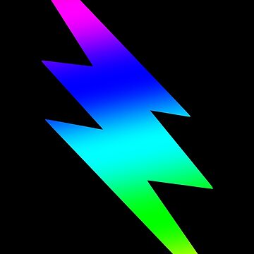 "Rainbow Lightning Bolt " Sticker for Sale by SpaceAlienTees | Redbubble