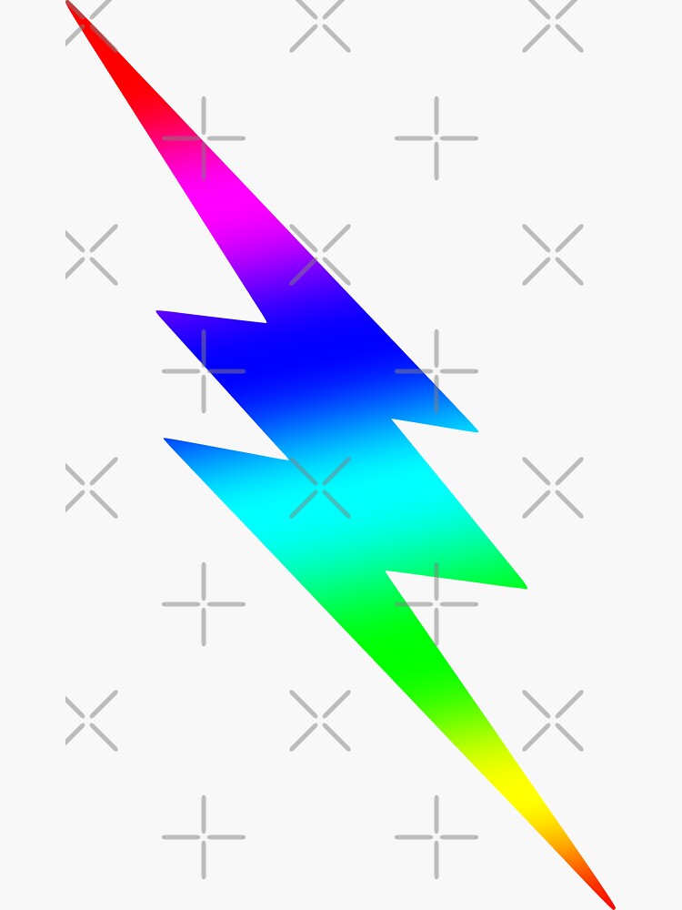 "Rainbow Lightning Bolt " Sticker for Sale by SpaceAlienTees | Redbubble