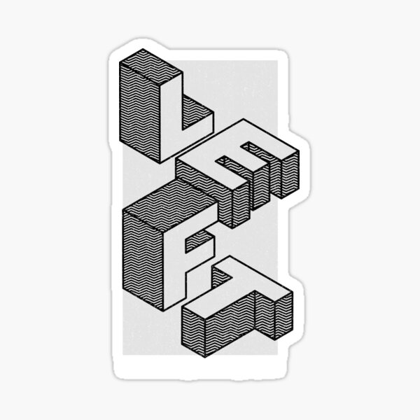 "3D Text - Left" Sticker for Sale by gtrdesign09 | Redbubble