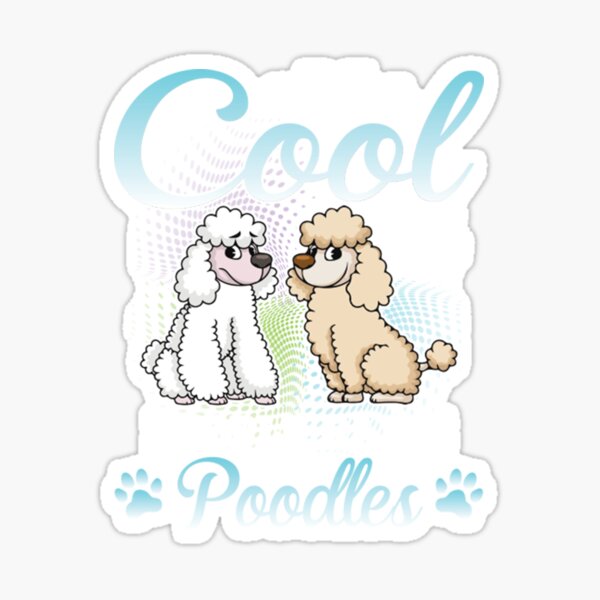 "Happy Poodles Dog Mother Father" Sticker for Sale by DarenRobel ...