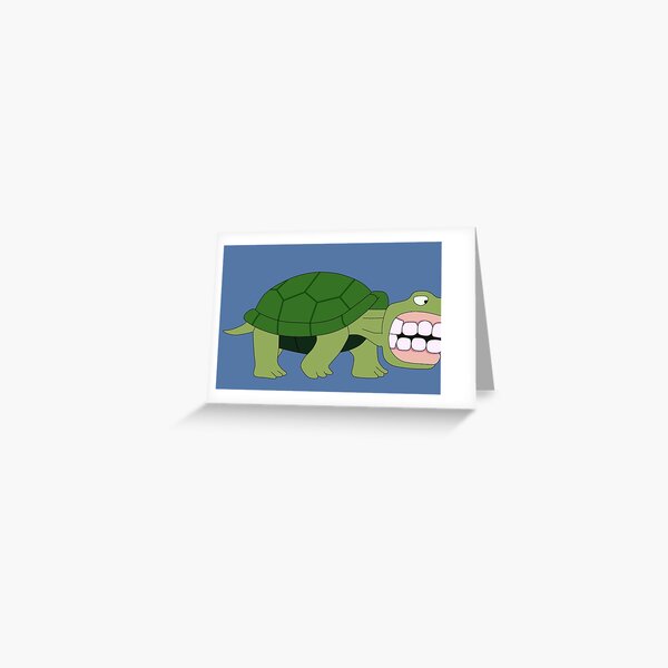 "The Turtle with Grampa's Teeth" Greeting Card for Sale by Zaydskate ...