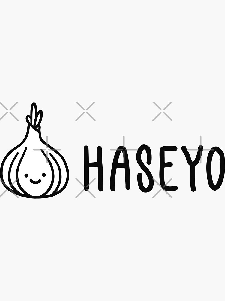 "Onion haseyo (Annyeonghaseyo) Cute Korean Pun" Sticker for Sale by ...