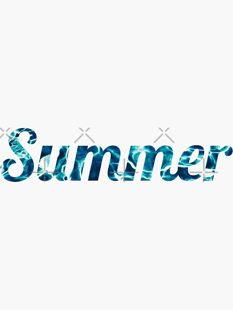 "Summer blue water sticker." Sticker for Sale by Theleochick | Redbubble