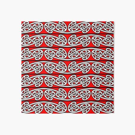 "Kowhaiwhai Pattern, Mangopare, Version 5, Red, Large" Art Board Print ...