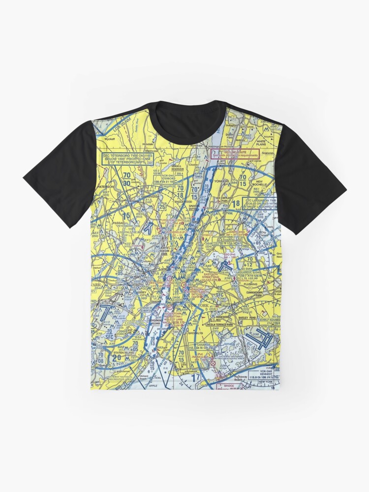 "New York sectional pilot navigation map" Graphic T-Shirt for Sale by ...