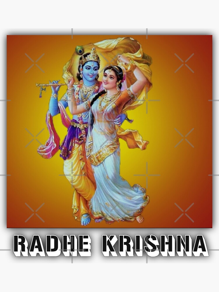 "Radhe Krishna" Sticker for Sale by aruvanita | Redbubble