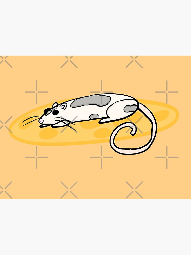 "Cheesy Rat" Sticker by grimly59 | Redbubble