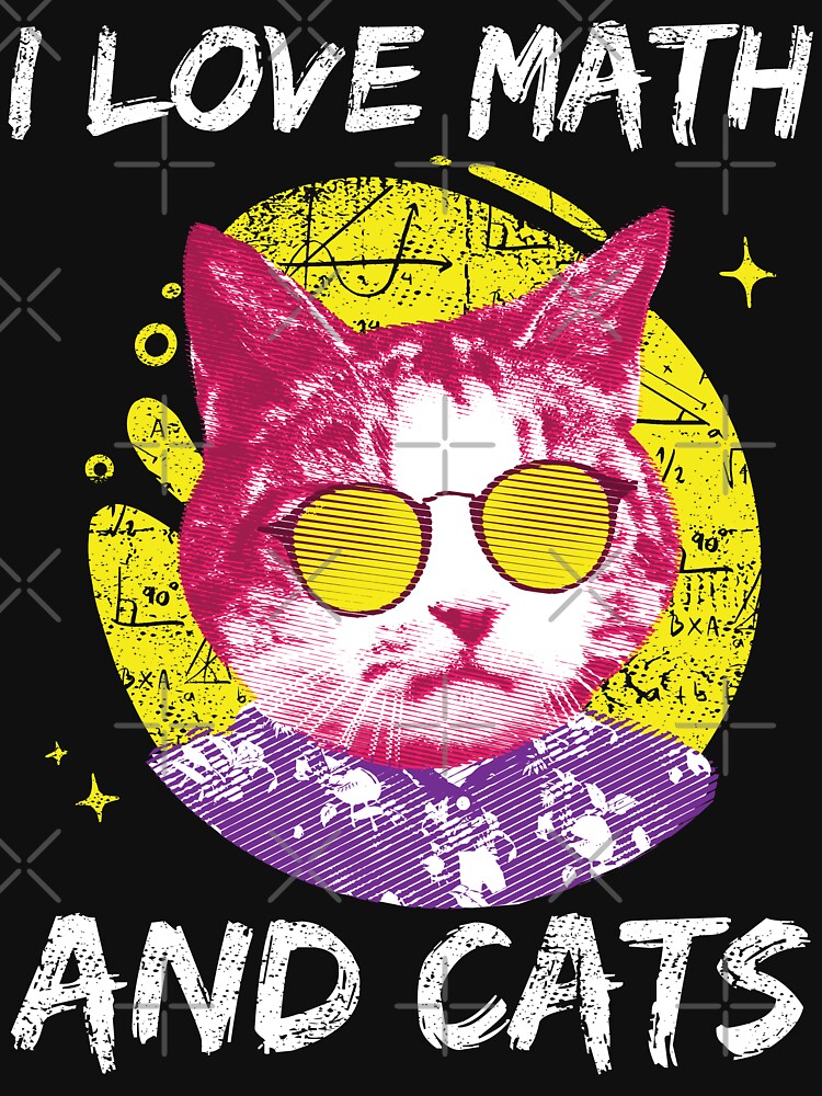"Math Kitty Cat I Love Math And Cats Mathematics Math Gifts" T-shirt ...