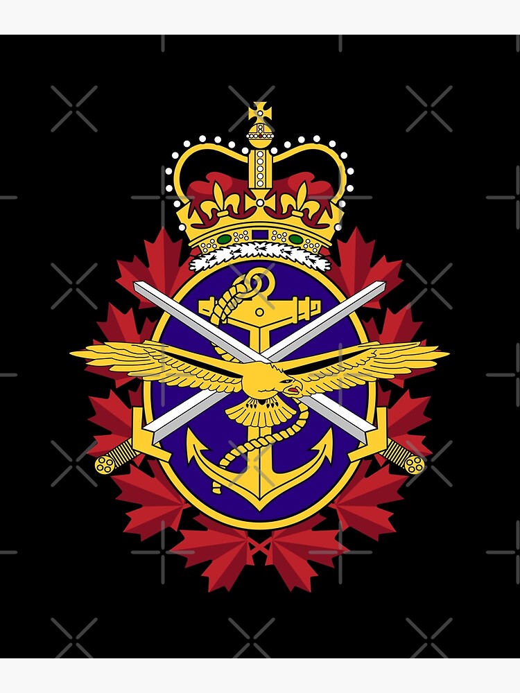"Canadian Armed forces coat of arms flag" Poster for Sale by ...