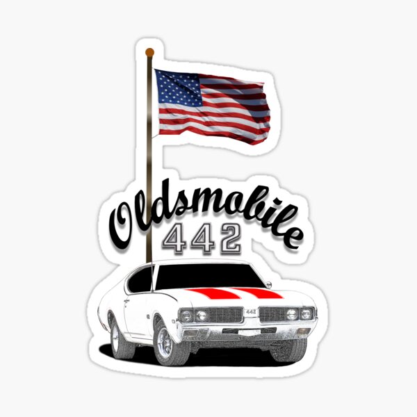 "OLDSMOBILE 442" Sticker for Sale by LIVEVOLTAGE | Redbubble