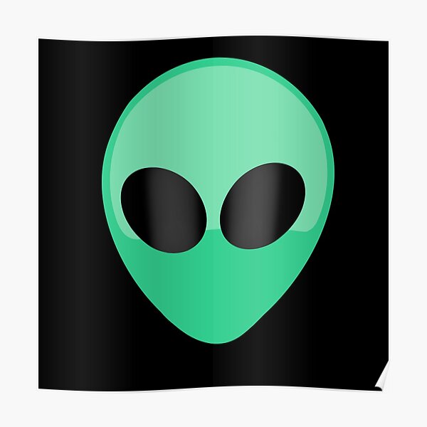 "Green Alien" Poster by Laukays | Redbubble