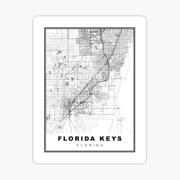 "Florida Keys Map" Sticker for Sale by sibudas | Redbubble