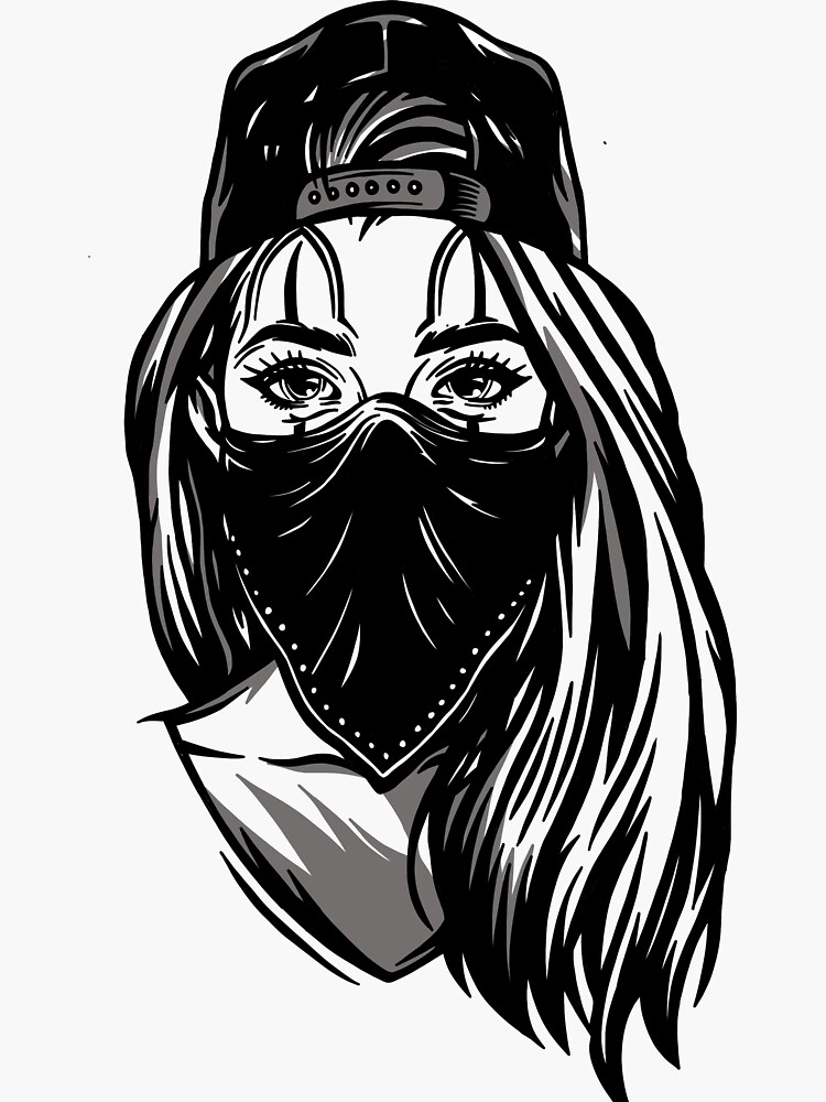 "Gangster girl" Sticker by Badoutchy | Redbubble