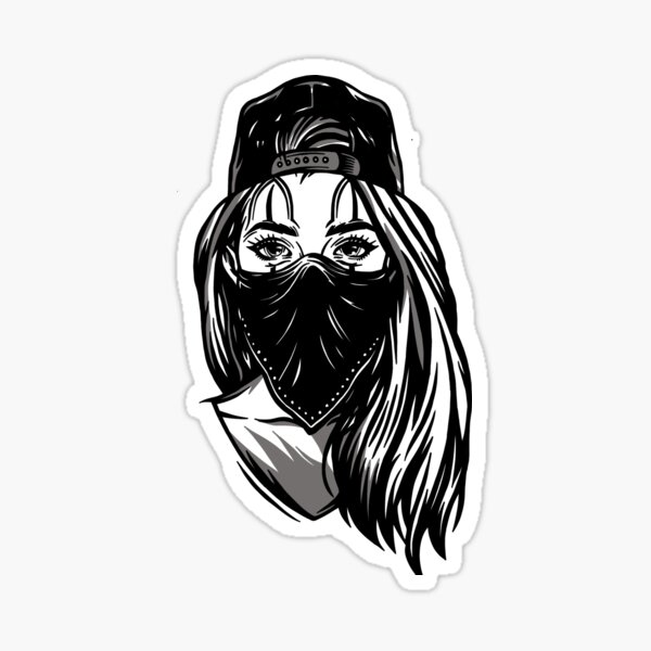 "Gangster girl" Sticker by Badoutchy | Redbubble
