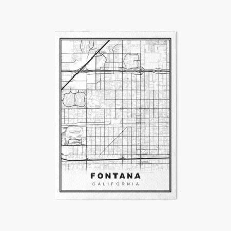 "Fontana Map" Art Board Print for Sale by sibudas | Redbubble