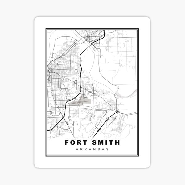 "Fort Smith Map" Sticker for Sale by sibudas | Redbubble