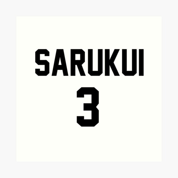 "Haikyuu!! Jersey Sarukui Number 3 (Fukurodani)" Art Print by sunicorn ...
