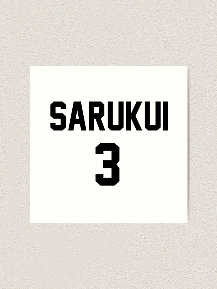 "Haikyuu!! Jersey Sarukui Number 3 (Fukurodani)" Art Print by sunicorn ...