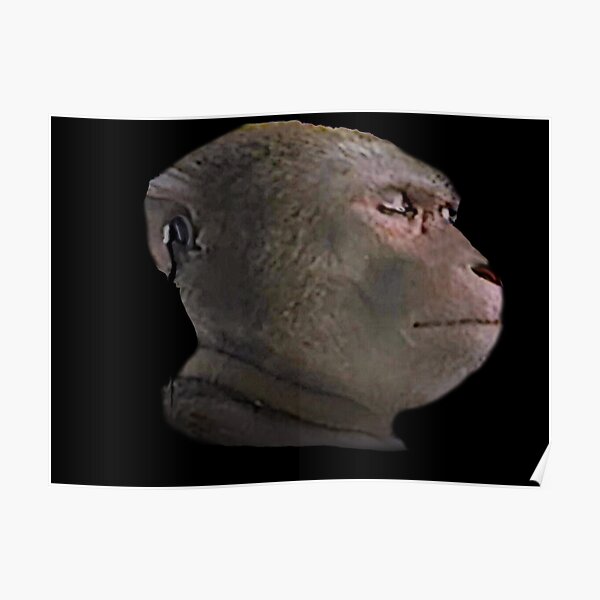 "Monkey With Earbuds Listening To Music" Poster by Slav-Art | Redbubble