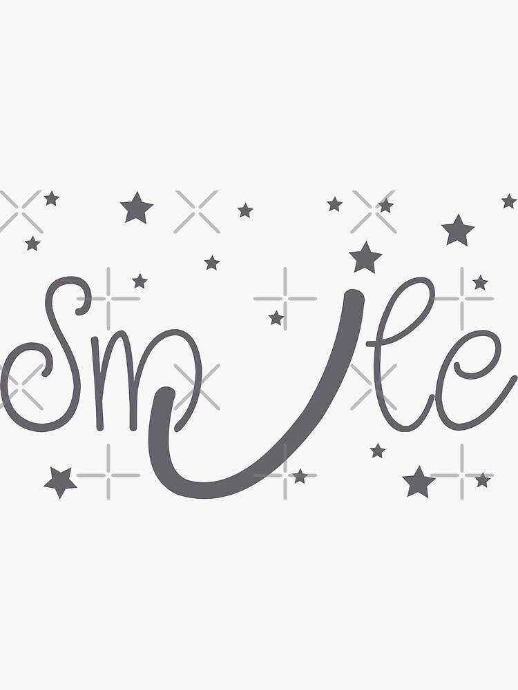 "Smile-grey background" Sticker for Sale by CSouissi | Redbubble