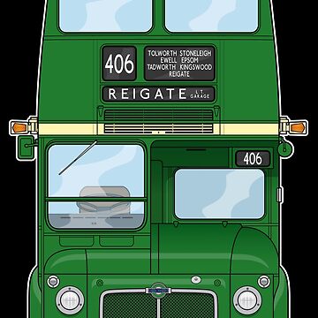 "Vintage Prototype London Routemaster Bus RM2 SLT57 Illustration ...