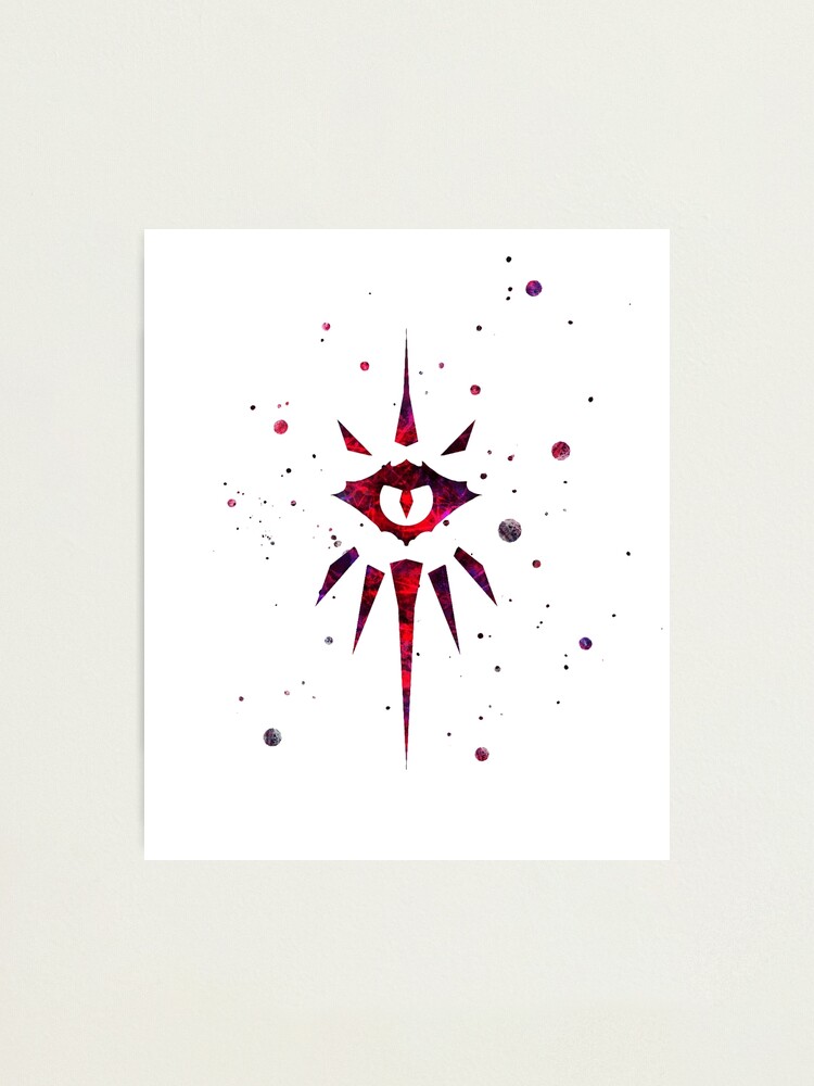 "Dungeons and Dragons DND Warlock Symbol Watercolor " Photographic ...