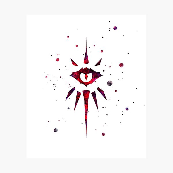 "Dungeons and Dragons DND Warlock Symbol Watercolor " Photographic ...