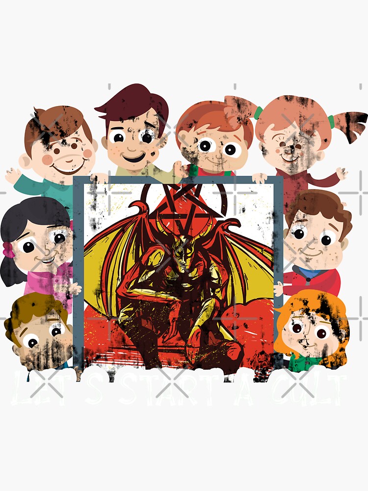 Pegatina «comencemos una camisa de culto Grunge Goth Satan Emo ...