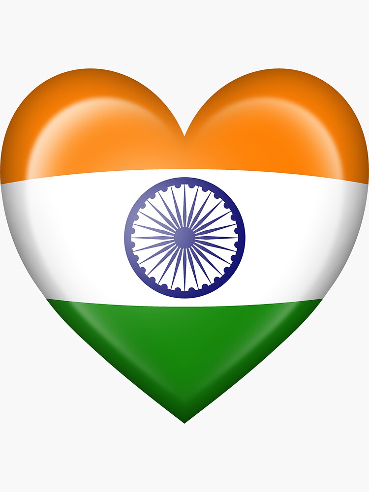 "Indian Heart Flag" Sticker for Sale by JeffBartels | Redbubble