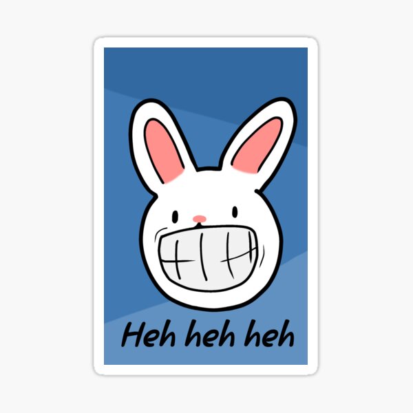 "Mischievous Bunny" Sticker by ADBunny | Redbubble