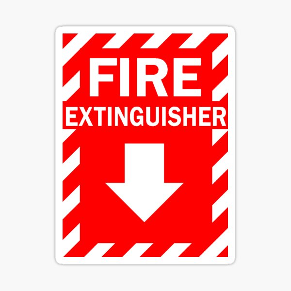 Fire Extinguisher Stickers | Redbubble