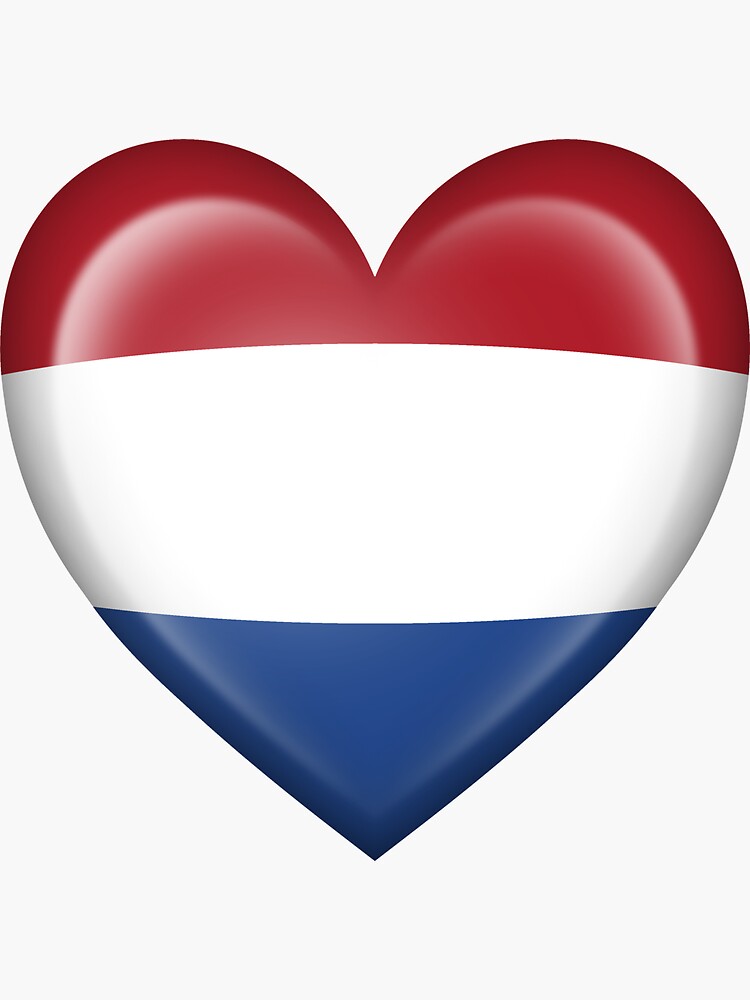 "Dutch Heart Flag" Sticker for Sale by JeffBartels | Redbubble