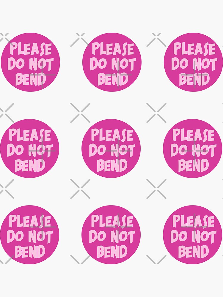 "PLEASE DO NOT BEND" Sticker for Sale by Hori Shop | Redbubble