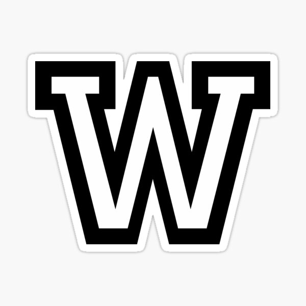 "Letter W two-color" Sticker by theshirtshops | Redbubble