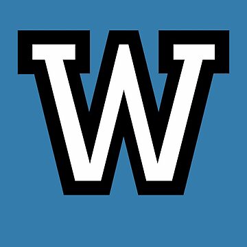 "Letter W two-color" Sticker by theshirtshops | Redbubble