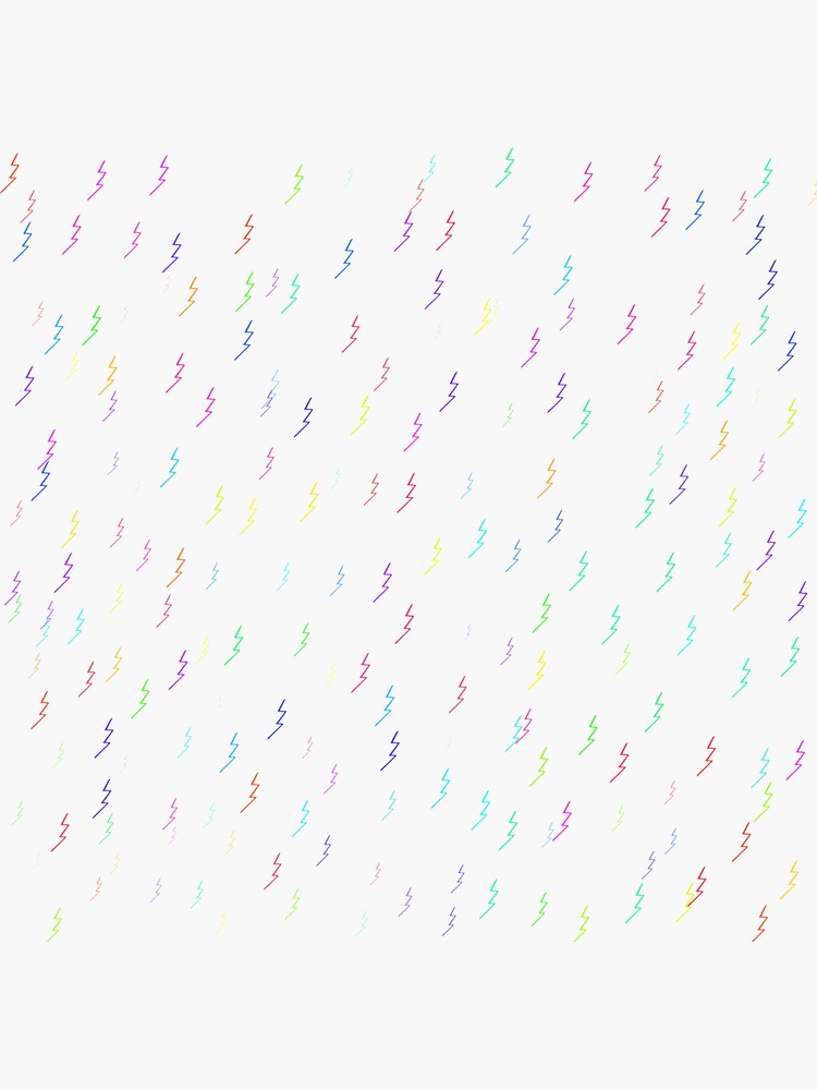 "Rainbow lightning bolts" Sticker for Sale by clarigal04 | Redbubble