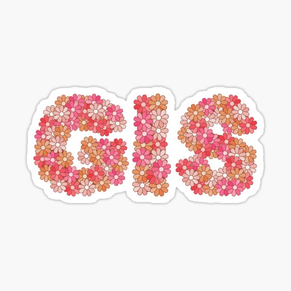 "GIS Floral Print" Sticker by lawlessdesign | Redbubble