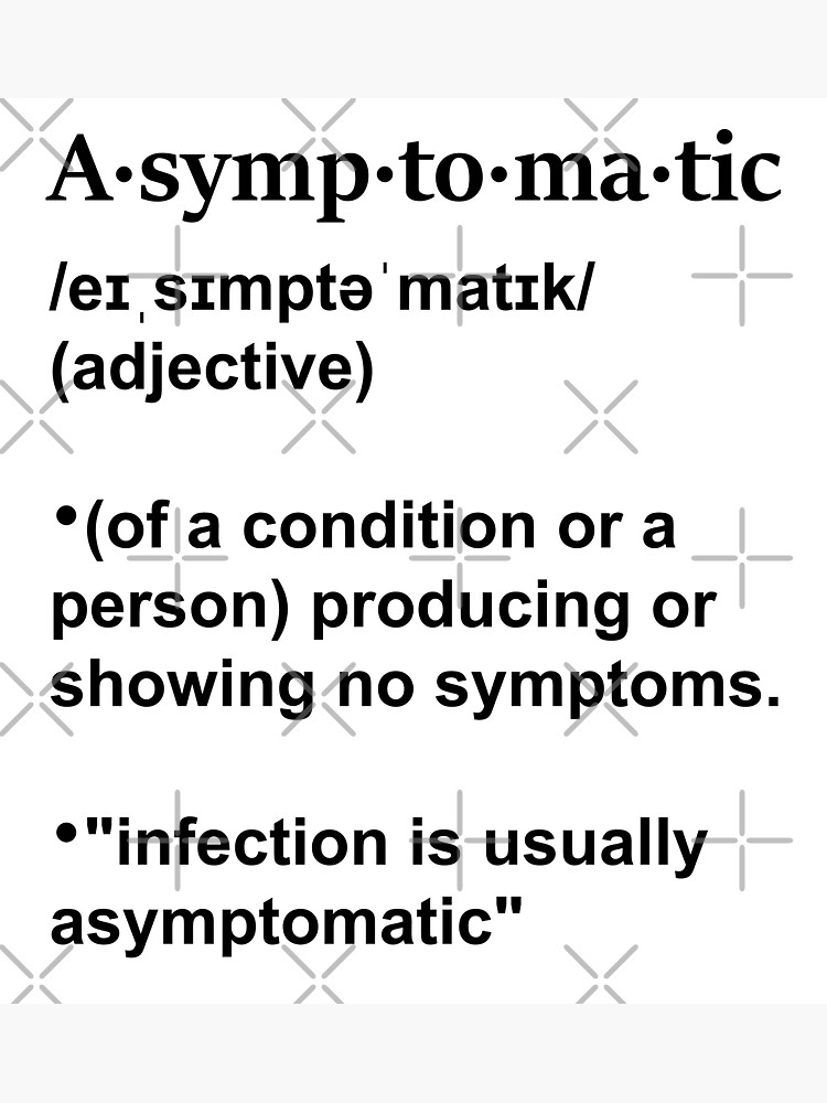 "Asymptomatic Definition" Sticker for Sale by hockeng | Redbubble
